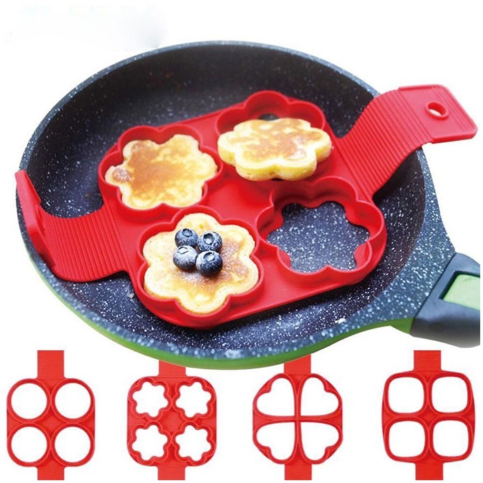 Pan Αντικολλητική Φόρμα Σιλικόνης Για Pancakes Κόκκινο 34x16x1,5cm ...